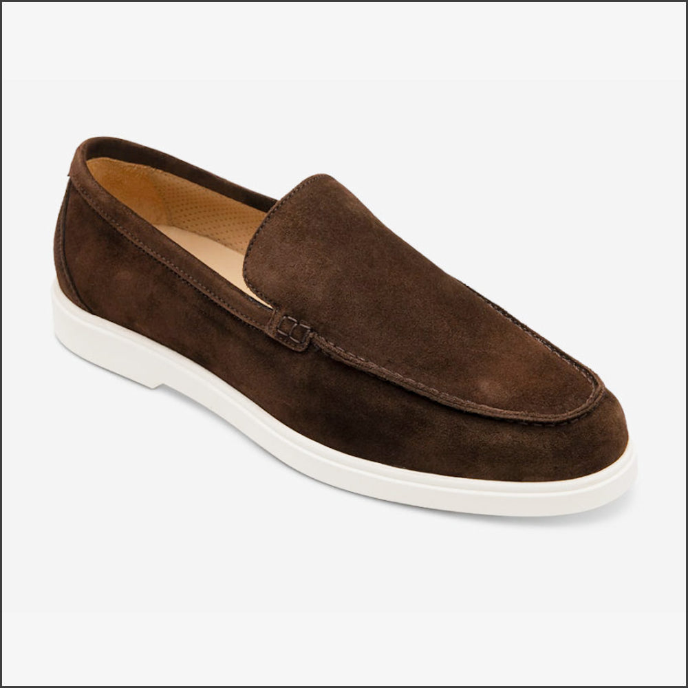 Loake Tuscany Chocolate Brown Suede Loafer* | cwmenswear