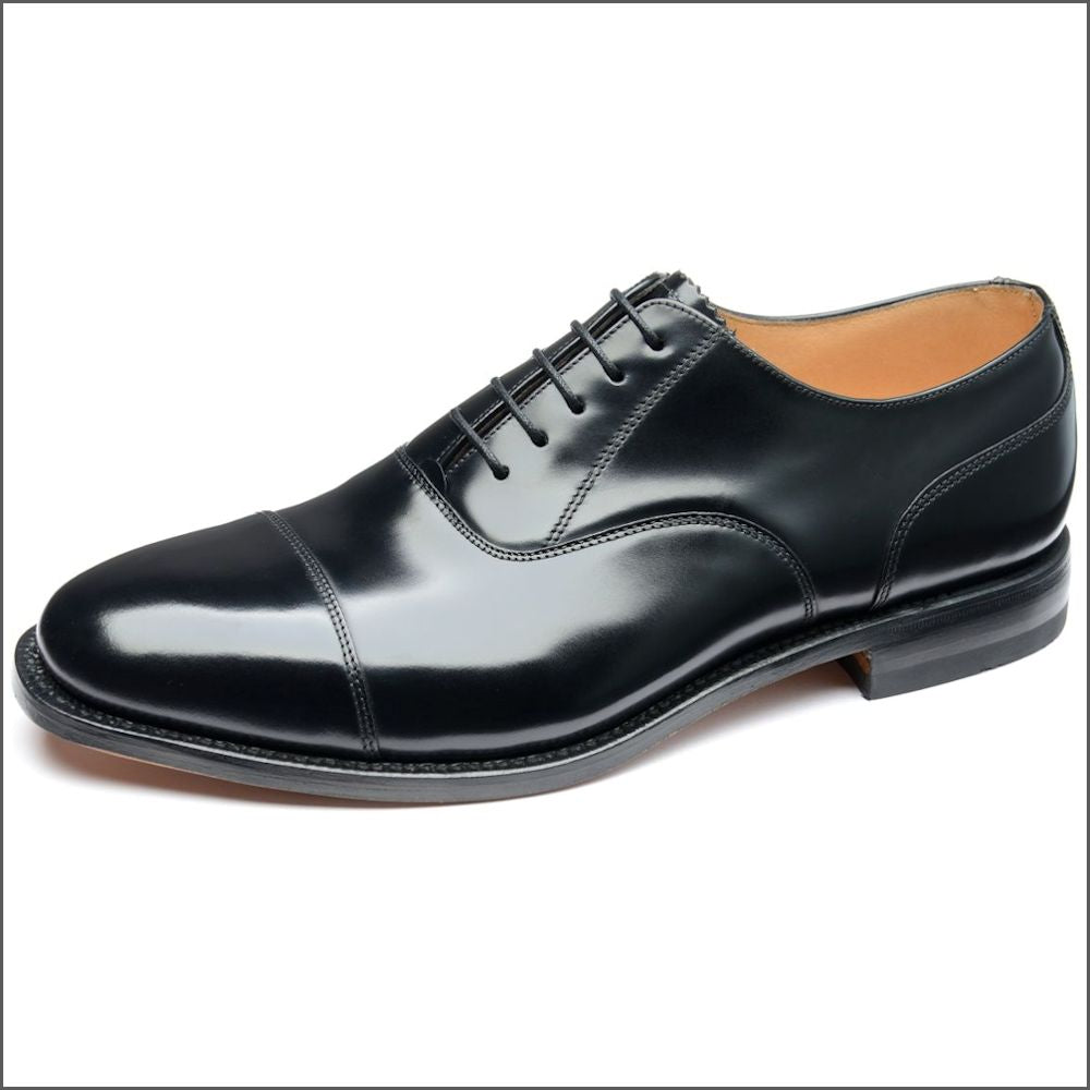 Loake 200 Black Capped Oxford Shoe= | cwmenswear